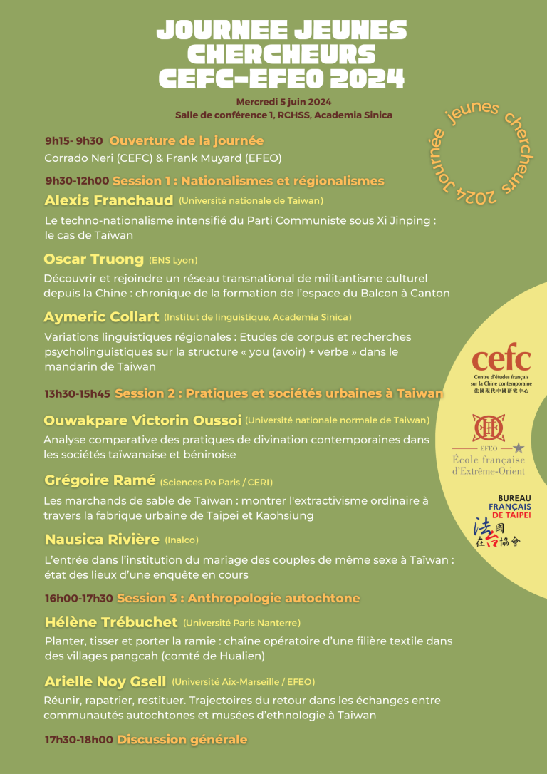 Journée jeunes chercheurs CEFC-EFEO 2024 - CEFC